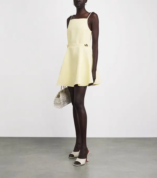 Maje Satin Embellished Mini Dress