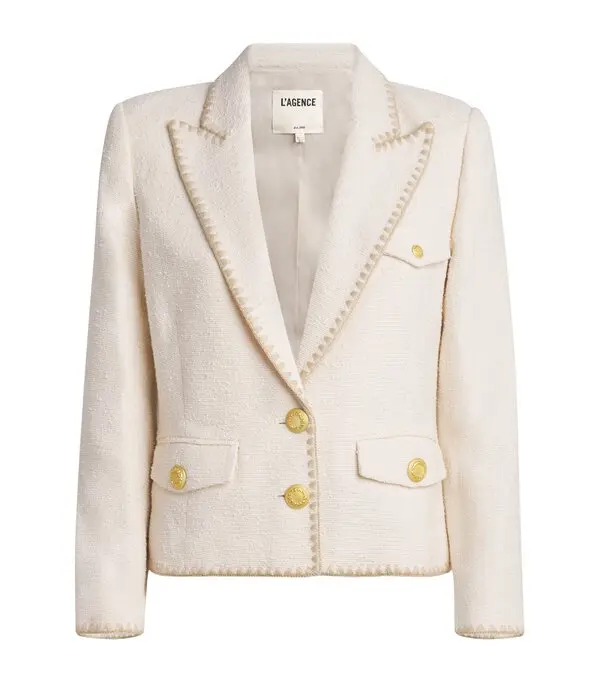 L'Agence Tweed Wylla Blazer - Beige