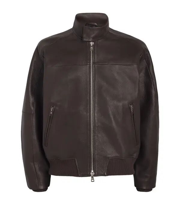 WON HUNDRED Leather Bomber Jacket