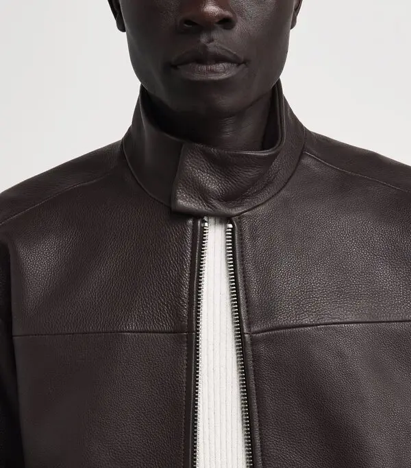 WON HUNDRED Leather Bomber Jacket