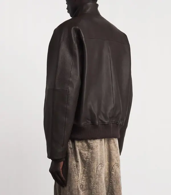 WON HUNDRED Leather Bomber Jacket