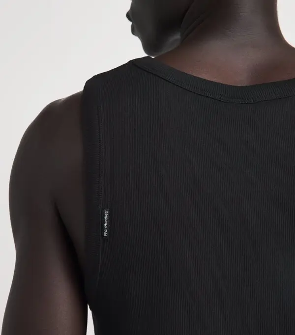 WON HUNDRED Stretch-cotton Simo Tank Top - Black