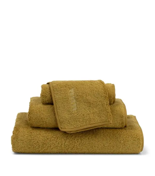Frette Cotton Unito Wash Cloth - Yellow