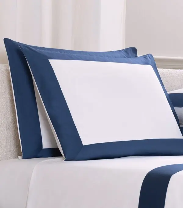 Frette Cotton Bold Pillowcase - Blue