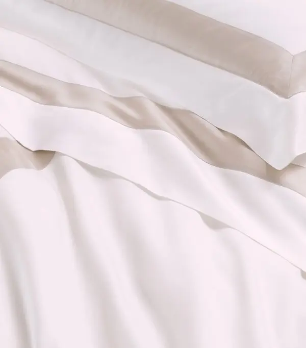 Frette Cotton Breeze Border Oxford Pillowcase - Grey