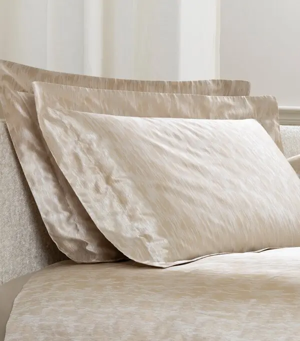 Frette Silk Luxury Sway Oxford Pillowcase - Beige