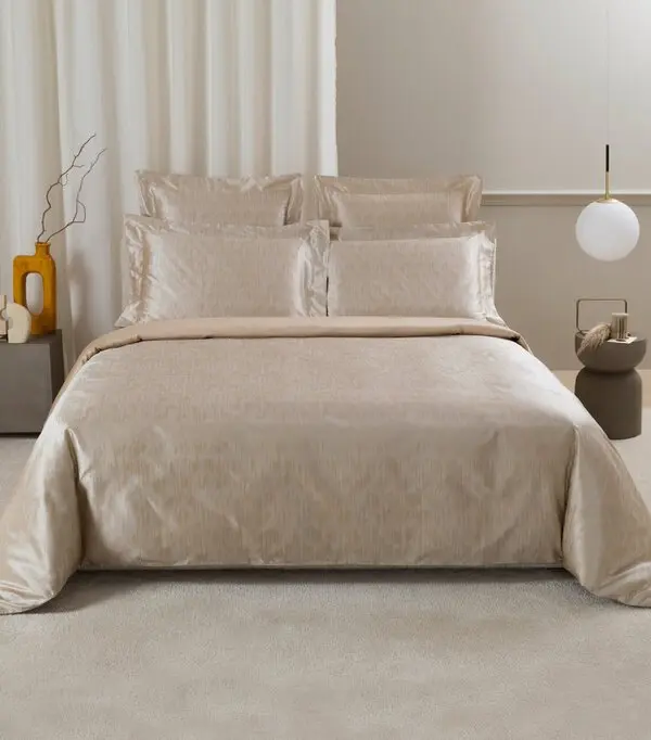 Frette Silk Luxury Sway Oxford Pillowcase - Beige