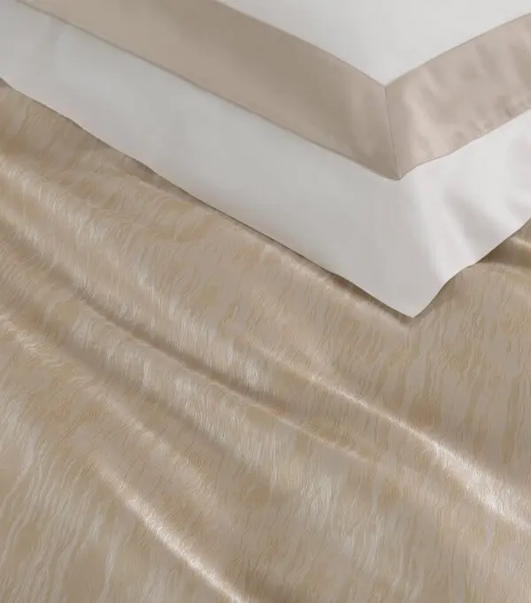 Frette Silk Luxury Sway Queen Duvet Cover - Beige