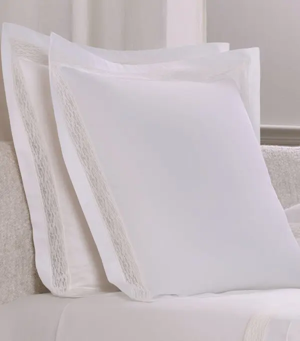 Frette Cotton Balance Lace Square Pillowcase - Ivory