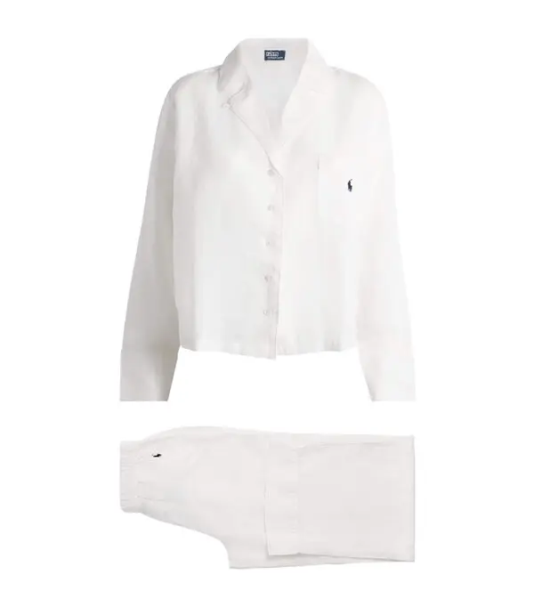 Polo Ralph Lauren Linen-cotton Pyjama Set - White