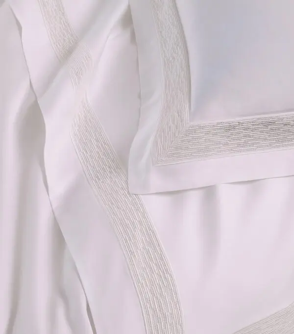 Frette Cotton Balance Lace Queen Duvet Cover - Ivory