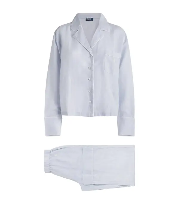 Polo Ralph Lauren Linen-cotton Pyjama Set - Blue