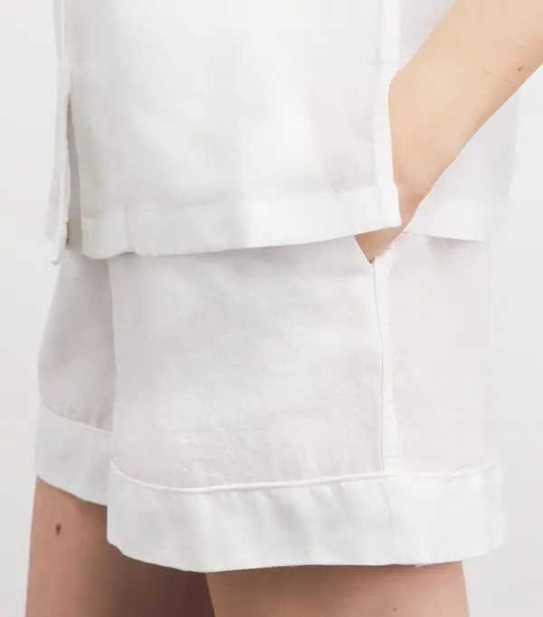 Polo Ralph Lauren Linen-cotton Short Pyjama Set - White