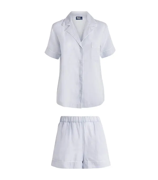 Polo Ralph Lauren Linen-cotton Short Pyjama Set - Blue