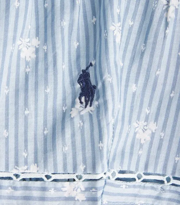 Polo Ralph Lauren Cotton Floral Stripe Pyjama Set - Blue