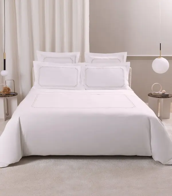 Frette Cotton Layering Embroidery King Sheet Set