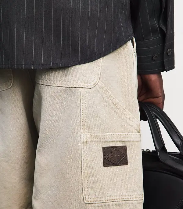 WOOYOUNGMI Cotton Carpenter Shorts - Beige
