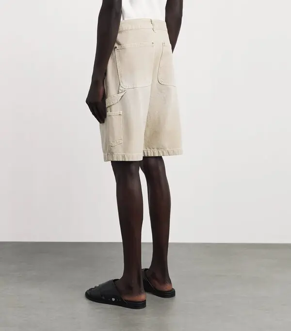 WOOYOUNGMI Cotton Carpenter Shorts - Beige