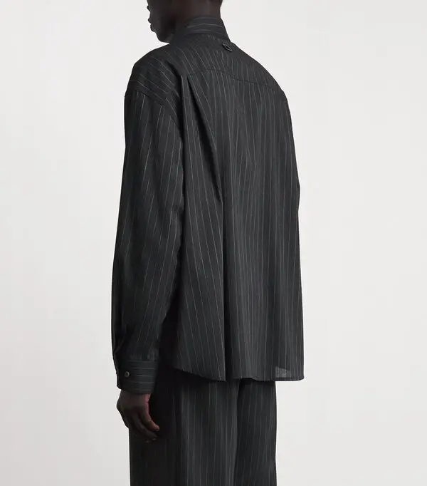 WOOYOUNGMI Wool-blend Pinstripe Shirt
