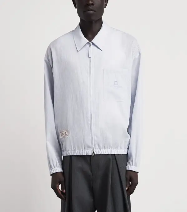 WOOYOUNGMI Stripe Zip-up Shirt