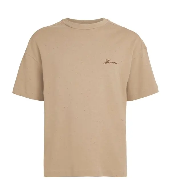 Jacquemus Cotton Embroidered Brodero T-shirt - Beige