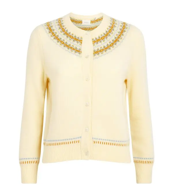 DÔEN Wool-blend Olympe Cardigan - Yellow