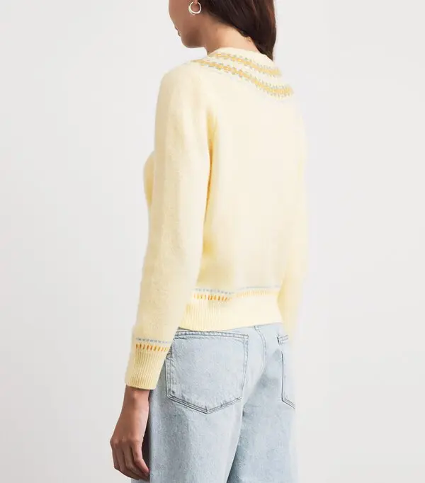 DÔEN Wool-blend Olympe Cardigan - Yellow