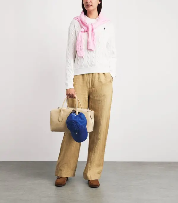 Polo Ralph Lauren Cotton Cable-knit Polo Collar Sweater