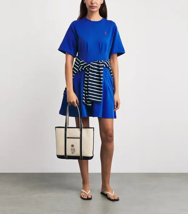 polo ralph lauren cotton t-shirt dress Cotton T-shirt dress in red - Polo Ralph Lauren