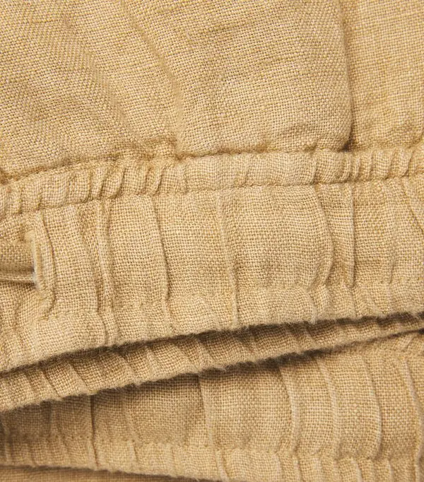 Polo Ralph Lauren Linen Drawstring Wide-leg Trousers - Beige