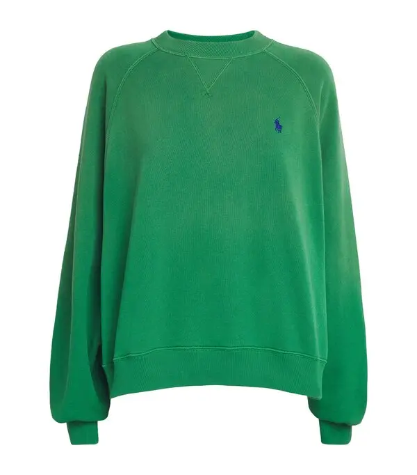 Polo Ralph Lauren Cotton-blend Polo Pony Sweatshirt - Green