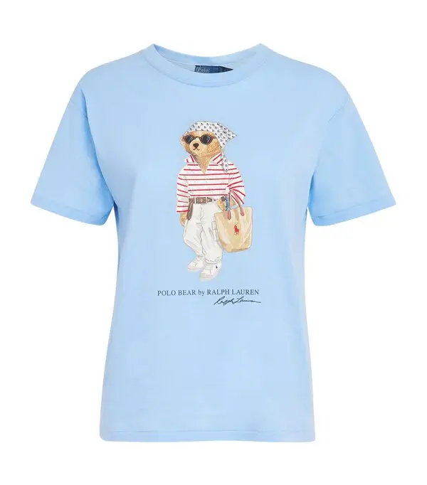 Polo Ralph Lauren Cotton Polo Bear T-shirt - Blue