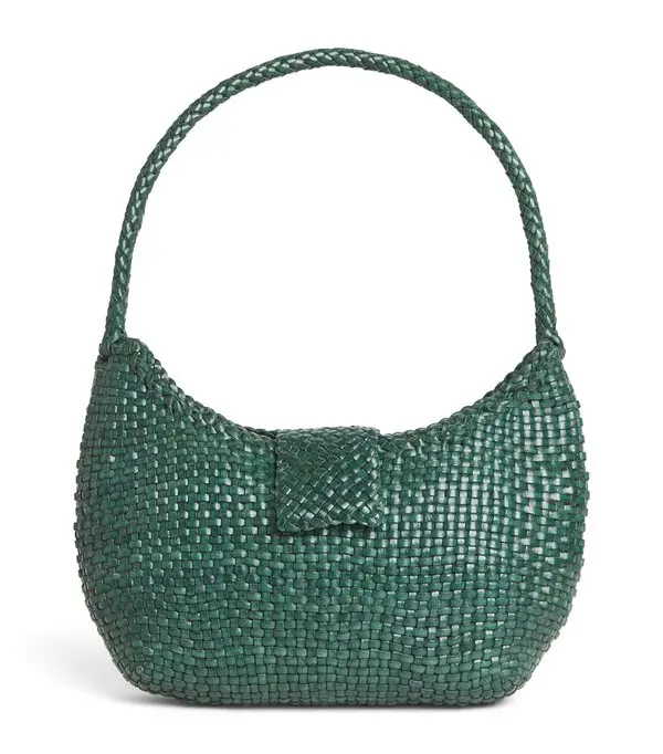 Rixo X Dragon Diffusion Leather Saoirse Shoulder Bag - Green