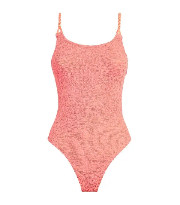 Hunza G Twisted-strap Camille Swimsuit - Orange
