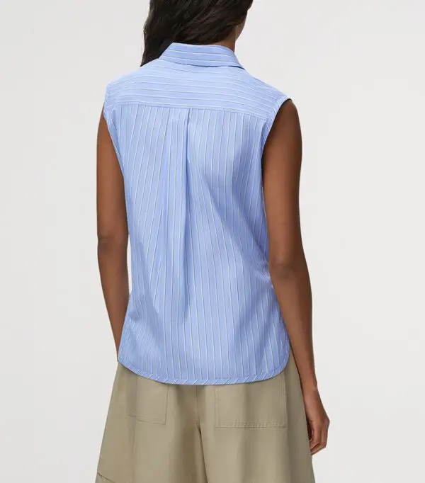 Loewe X Paula's Ibiza Striped Sleeveless Shirt - Blue