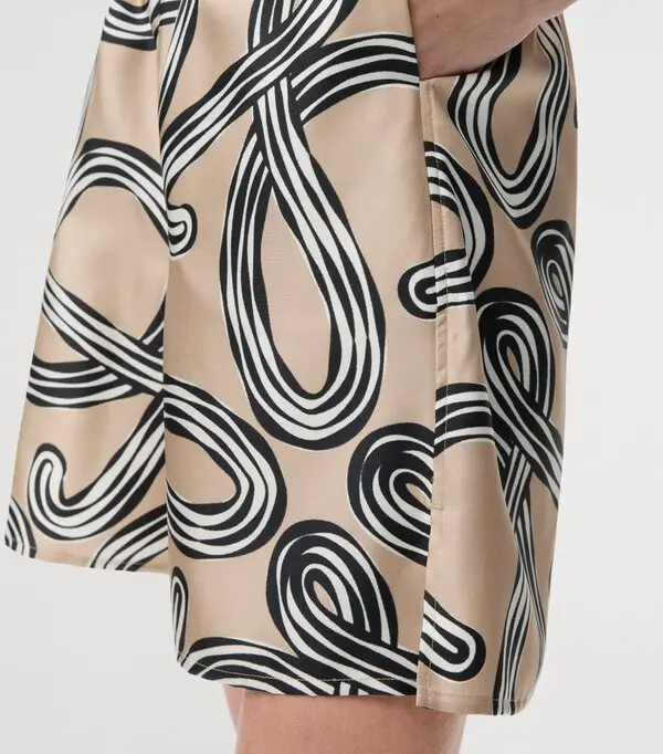 Loewe X Paula's Ibiza Silk Anagram Shorts - Beige