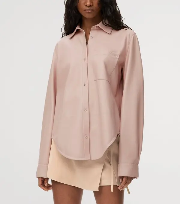 Loewe X Paula's Ibiza Leather Shirt - Pink
