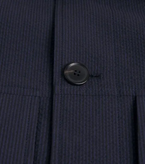 Paul Smith Seersucker Twin-pocket Overshirt - Blue
