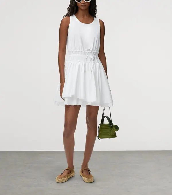 Loewe Cotton Poplin Mini Dress - Beige
