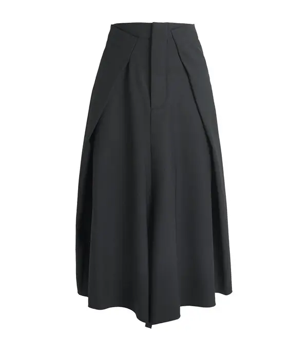 Victoria Beckham Tailored Midi Skirt - Black