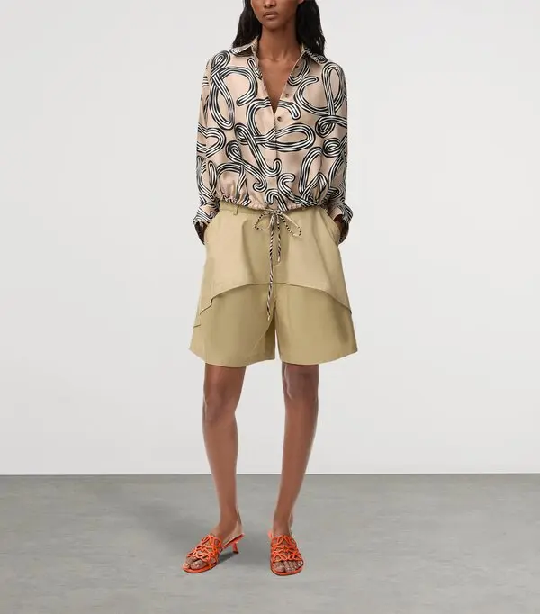 Loewe X Paula’s Ibiza Silk Twill Blouse - Pink
