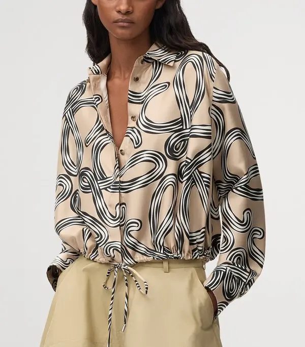 Loewe X Paula’s Ibiza Silk Twill Blouse - Pink