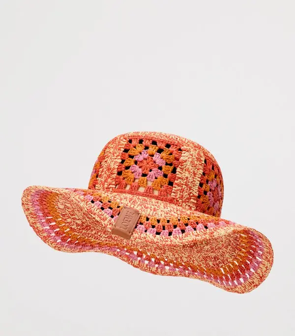 Loewe X Paula's Ibiza Raffia Hat - Orange