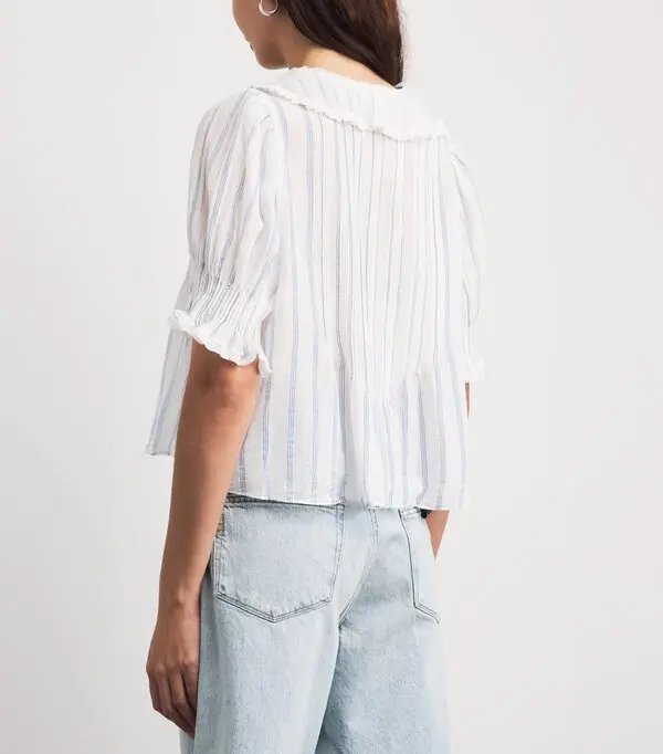 DÔEN Organic Cotton Henri Blouse - White