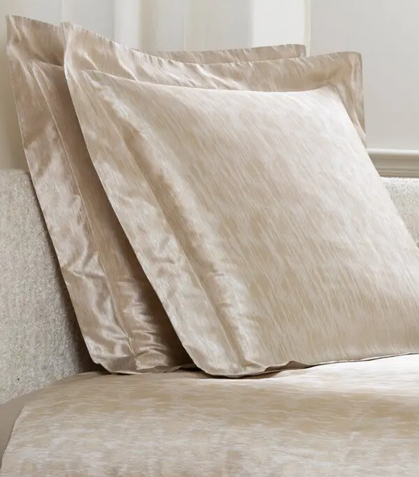 Frette Silk Luxury Sway Square Pillowcase - Beige