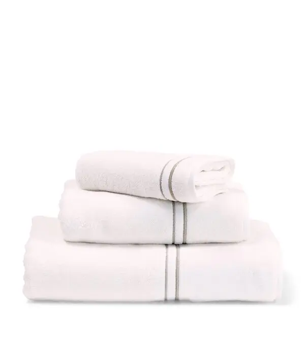 Frette Cotton Layering Embroidery Guest Towel