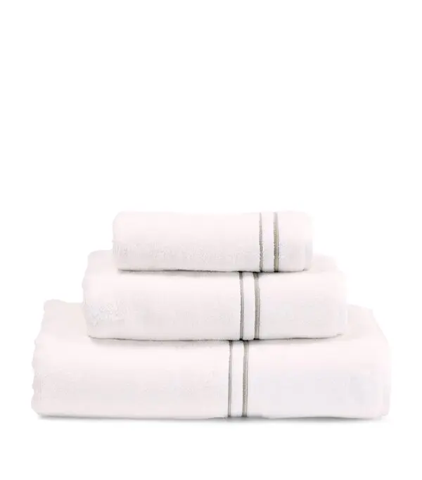 Frette Cotton Layering Embroidery Hand Towel - Beige