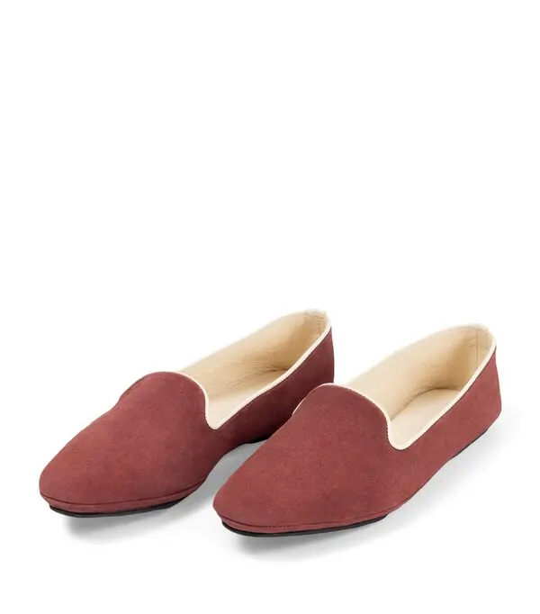 Frette Suede Slippers - Brown