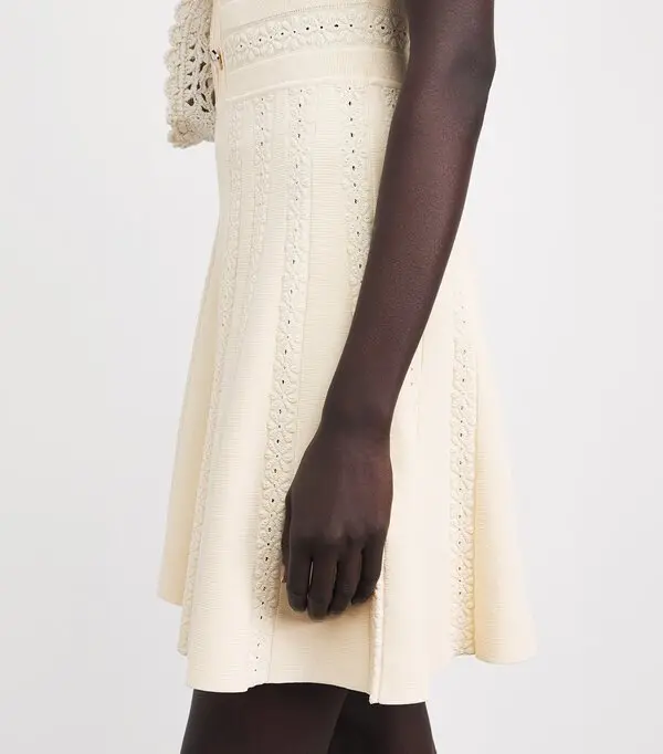 Sandro Knitted Button-up Mini Dress - Beige