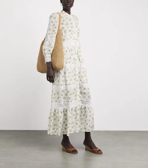 Sandro Lace Floral Midi Dress